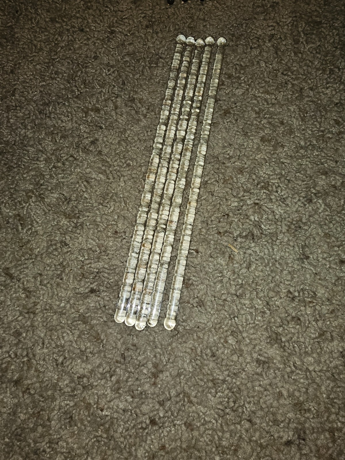 Vintage Clear Glass Stirring Rod Cocktail Stick 10" Mixing Barware MCM ...