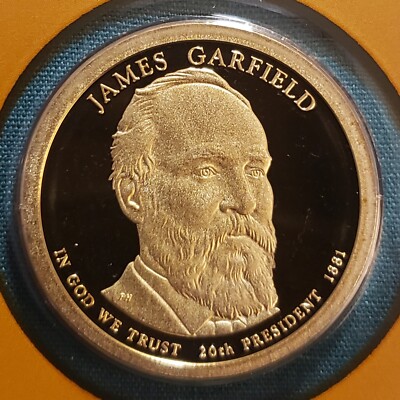 2011 S James Garfield $1 Proof from U.S. Mint Proof Set Presidential ...