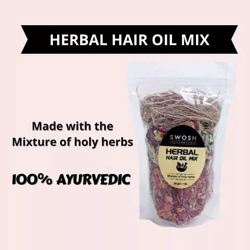 100% Natural Ayurvedic Herbal Dried Herbs Mix Hair Oil Long Healthy ...