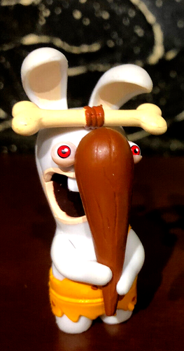 Rayman Rabbids Invasion Primitive Rabbit With Club UBI art Ubisoft VERY ...