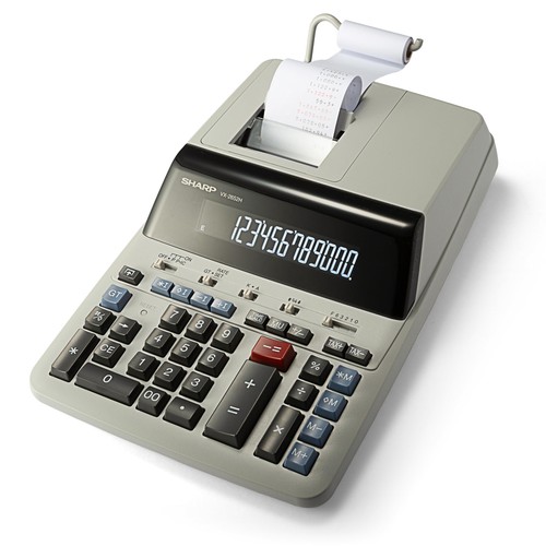 Sharp 12-Digit Print Calculator Desktop Size Adding Machine, (VX-2652H ...