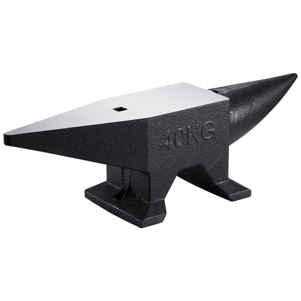 Blacksmith Anvil Steel Round Horn Anvil 86lbs 2 Holes for Metal Work | eBay