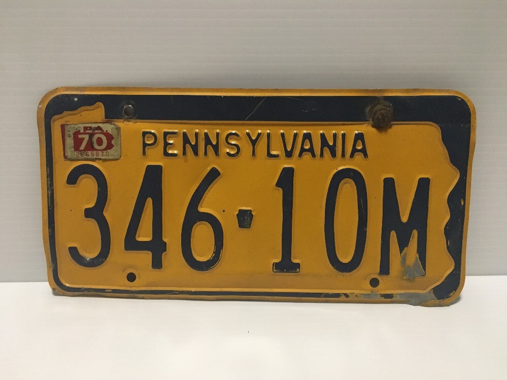 1970 Pennsylvania License Plate Man Cave Free Shipping (PA) | eBay