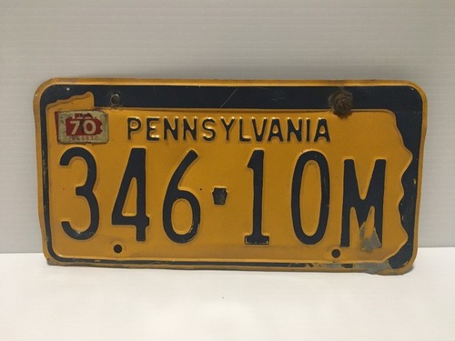 1970 Pennsylvania License Plate Man Cave Free Shipping (PA) | eBay