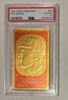 1965 Topps Bob Gibson Embossed #69 St Louis Cardinals PSA Graded 6 EX ...
