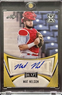2021 Leaf Draft Mat Nelson Gold Rookie Auto Reds | eBay