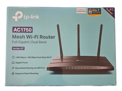 TP-Link AC1750 Wireless Dual-Band Gigabit Wifi Router Model Archer A7 ...