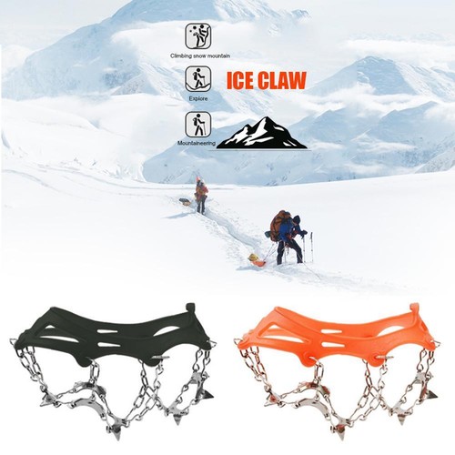 13 Teeth Snow Ice Claw with Storage Bag Snow Crampon Traction Cleats ...