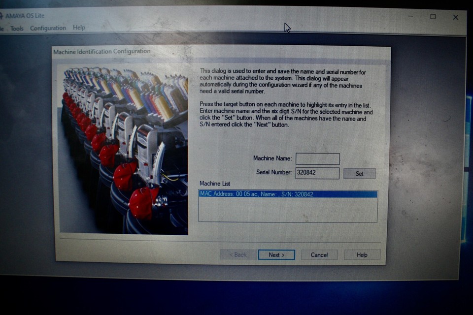 MELCO AMAYA “The Big Red” 16-Needle Embroidery Machine & Cart. Tested ...