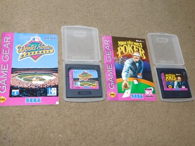 Poker Face Paul's Blackjack Sega Game Gear 1992 & WORLD SERIES BASEBALL ...