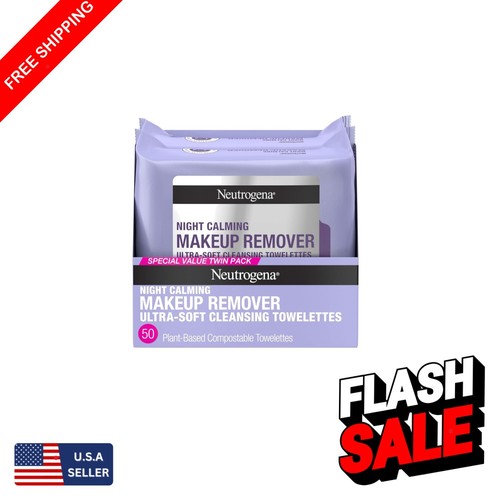 Hypoallergenic Night Calming Makeup Remover Wipes - 50 Count Twin Pack ...
