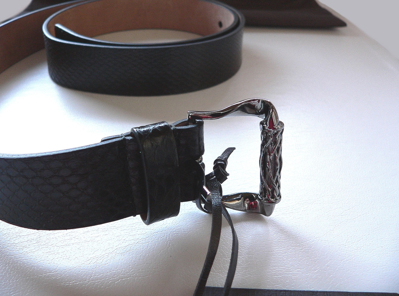 $575 Roberto Cavalli Ayers Snake Leather Belt Size 52 100 | eBay