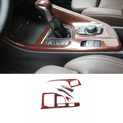 Central Console For BMW X1 F48 Gear Shift Frame Trim 5X Red Wood Grain ...