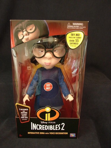 Disney Pixar Incredibles 2 Interactive Talking Edna Figure 13" New ...