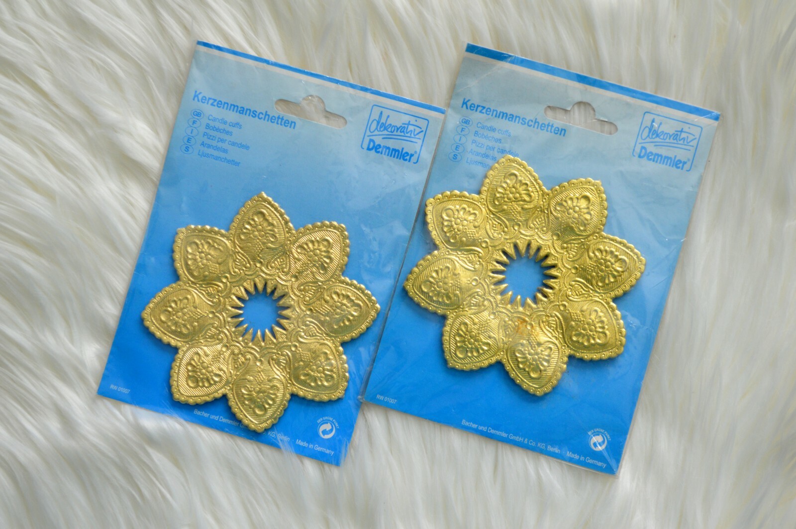 VINTAGE German Ornate Candle Cuffs, Drip Catchers, Bobeches, Christmas ...