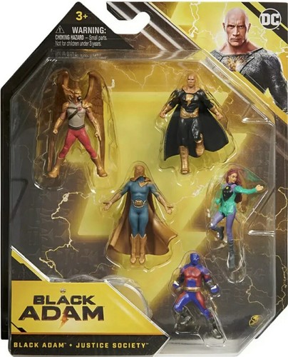 Lot 3 - DC Comics Black Adam Justice Society Set 5-Pack each, 2-Inch ...