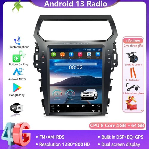 For Ford Explorer 2011- 2019 Android Car Radio Stereo Tesla Screen ...