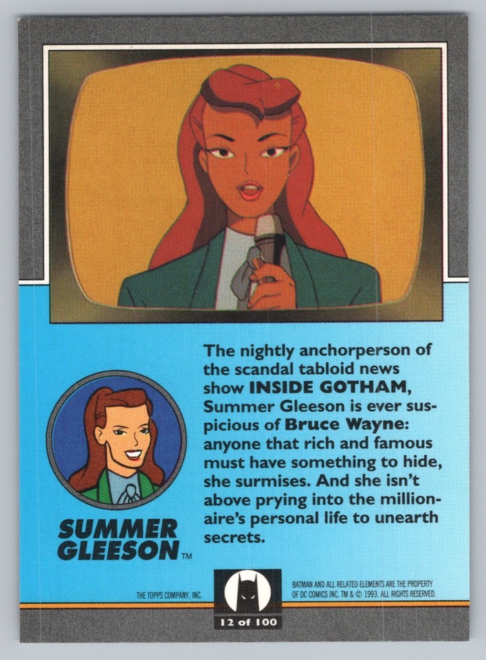 1993 Batman The Animated Series #12 Summer Gleeson | eBay