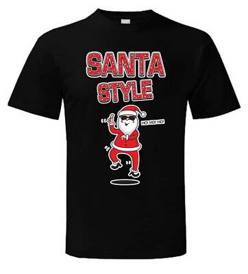 SANTA STYLE T-SHIRT - Father Christmas Claus Gangnam Psy Gift Present ...
