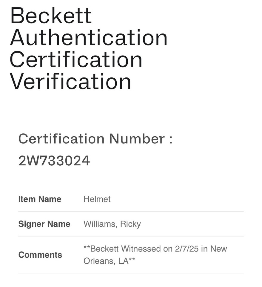 Ricky Williams Autographed Saints Full Size Replica Helmet | eBay