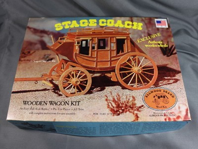 Allwood Brand Stagecoach 1/16 Scale Wooden Wagon Model Kit 5013 | eBay