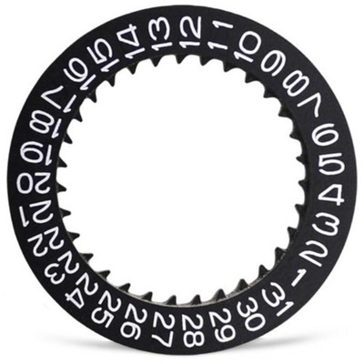 Black Background White Font Date Disk Wheel Date Wheel for NH35 NH36 ...