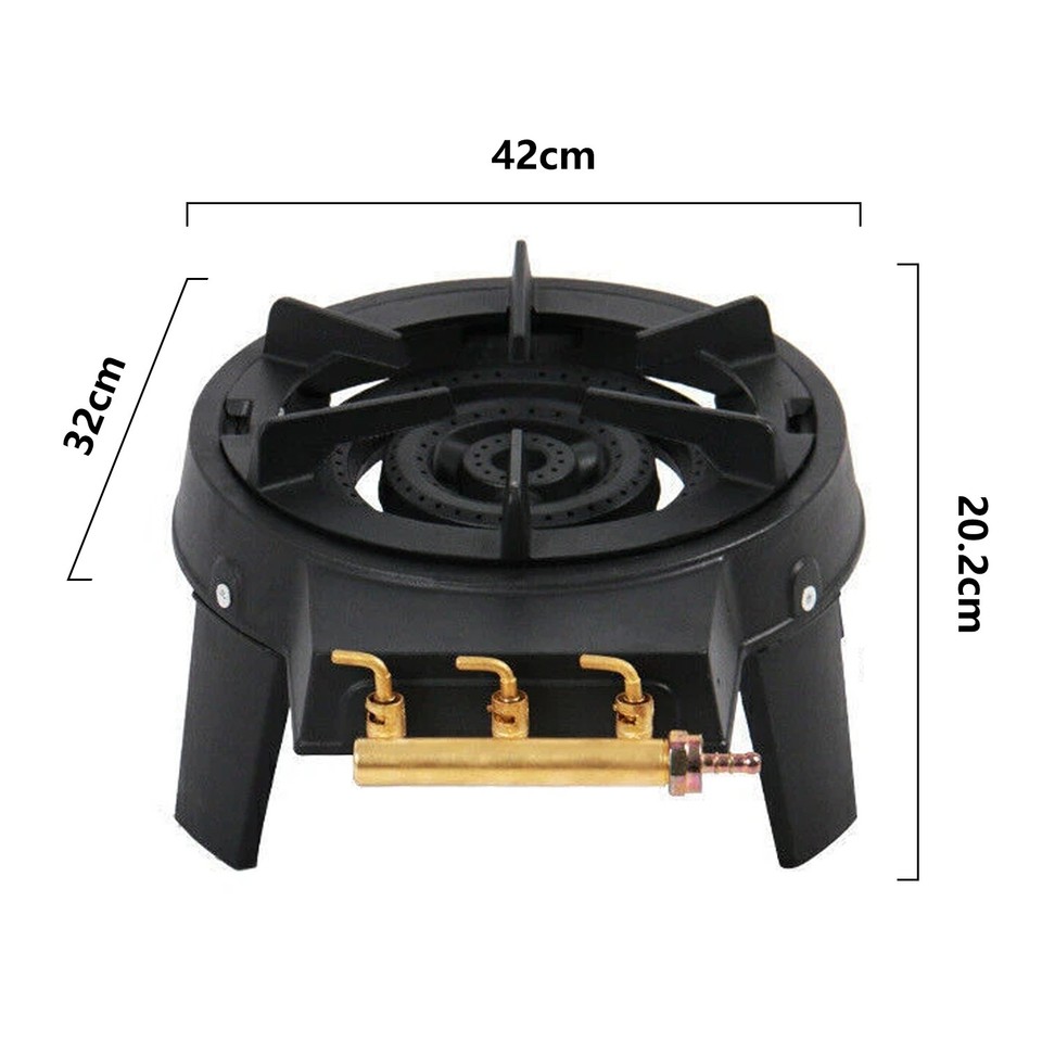 Gas Burner Ring Cast Iron Large Boiling Ring Triple LPG Cooker Outdoor ...