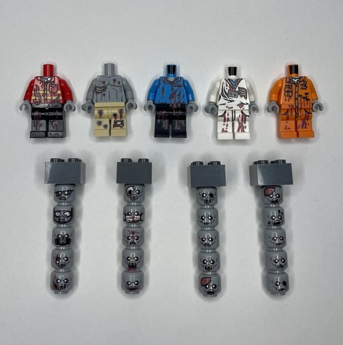 Brick Tactical Custom Lego Zombie Minifigure Lot Of 5 Figures And 20 ...