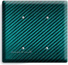 TURQUOISE CARBON FIBER LOOK LIGHT SWITCH OUTLET COVER WALL PLATES ...