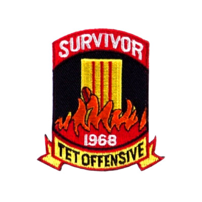 MILITARY EMBROIDERED PATCH - TET OFFENSIVE -- IRON-ON -- NEW 3" - FREE ...