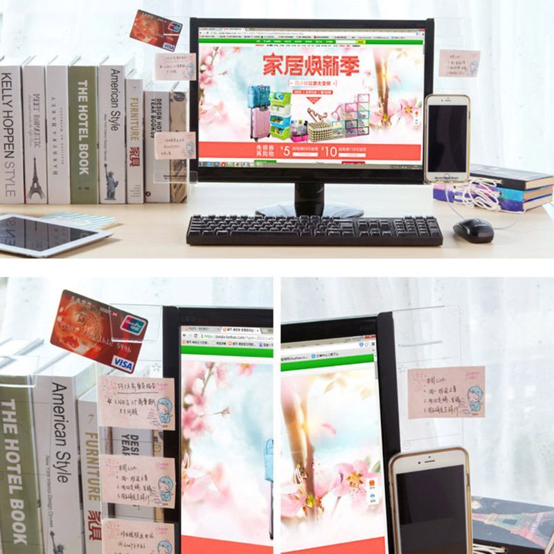 Practical Cartoon Computer Monitor Screen Memo Board Pads Side Panel ...