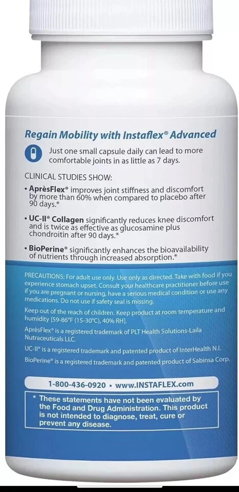Instaflex Advanced Joint Relief Supplement - 30 Count Exp 10/2026 | eBay