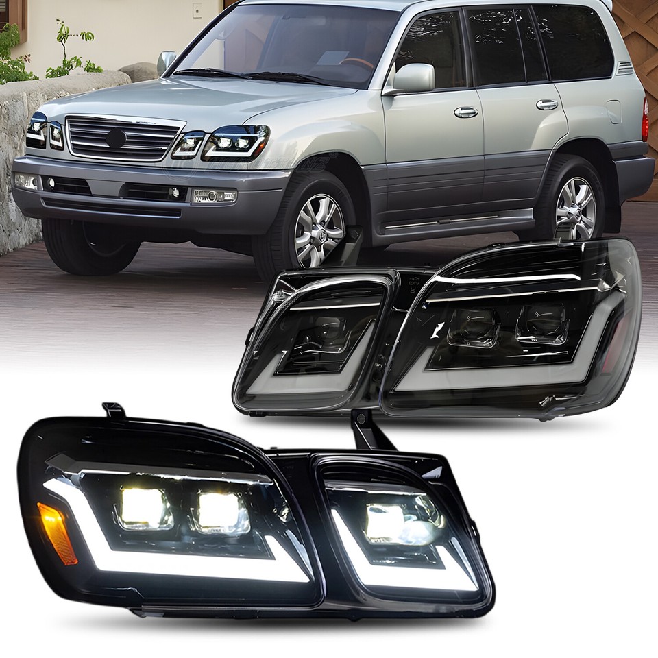HC LED Head Light For 1998-2007 Lexus LX470 DRL Projector Lamp Assembly ...