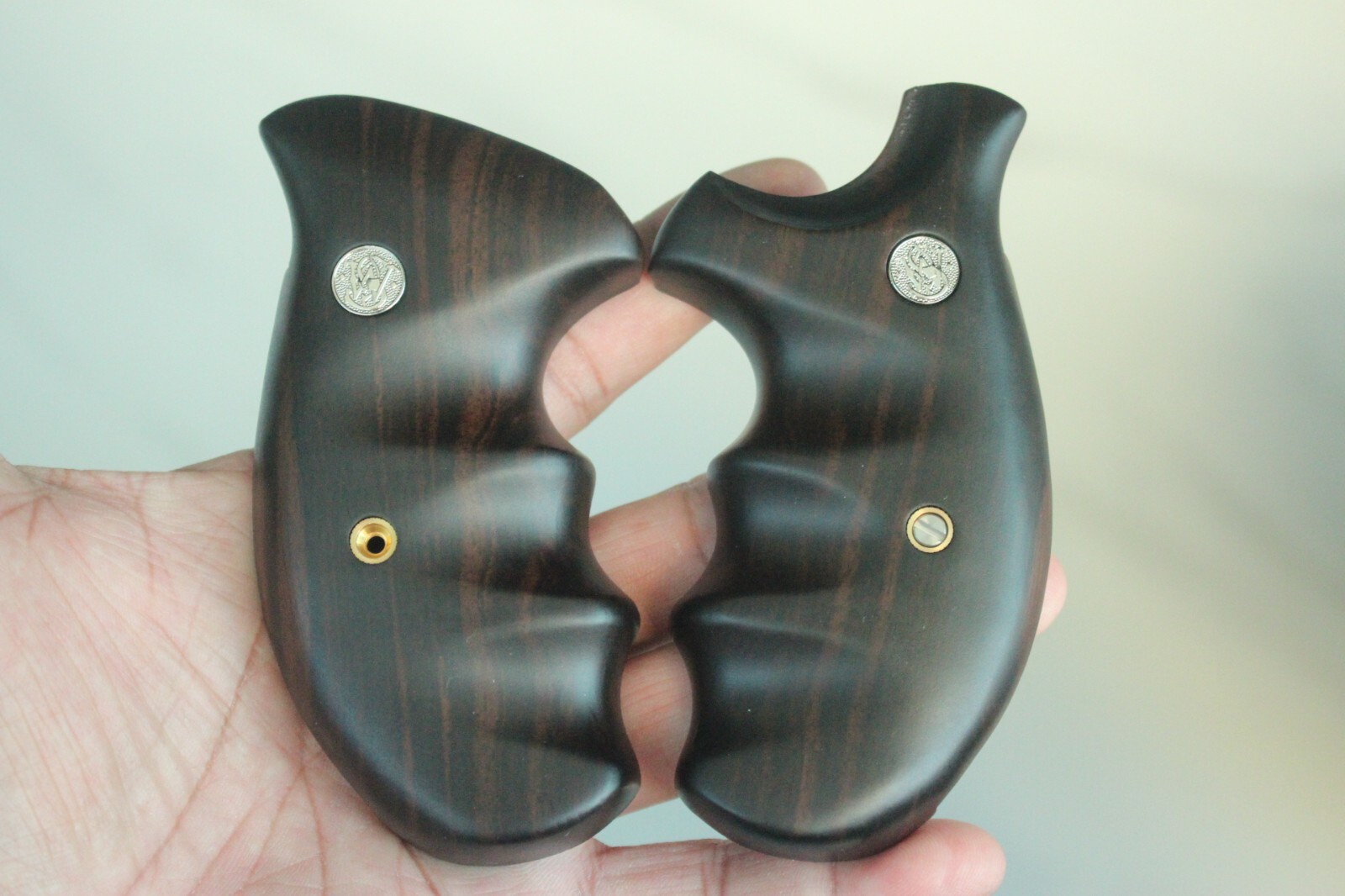 RETRO S&W K, L FRAME ROUND BUTT COMBAT GRIPS FOR MODEL 686, 696 EBONY ...