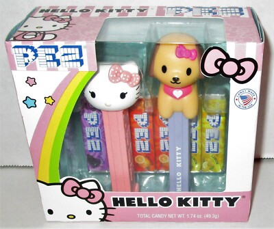 HELLO KITTY Pez Gift Set HELLO KITTY & HELLO KITTY PUPPY Released 2023 ...
