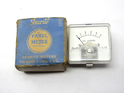 Shurite Panel Meter Model 850 DC Amperes 0-5 Gauge NOS Orig Box ...