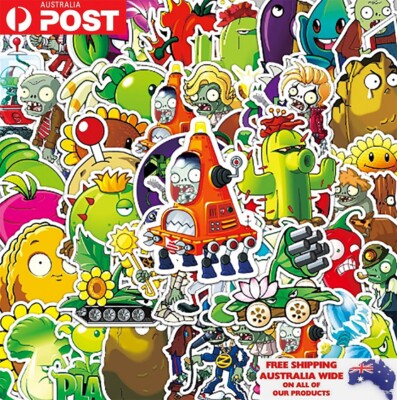 50x Classic Game Plants Vs. Zombies Sticker Pack Waterproof Laptop ...