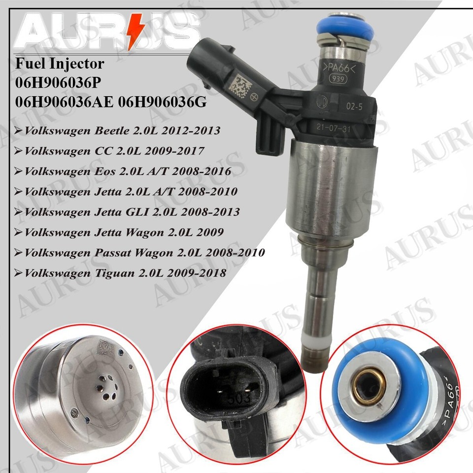 4 OEM Aurus New Fuel Injectors for 2013 14 2015 Audi A6 Quattro 2.0L ...