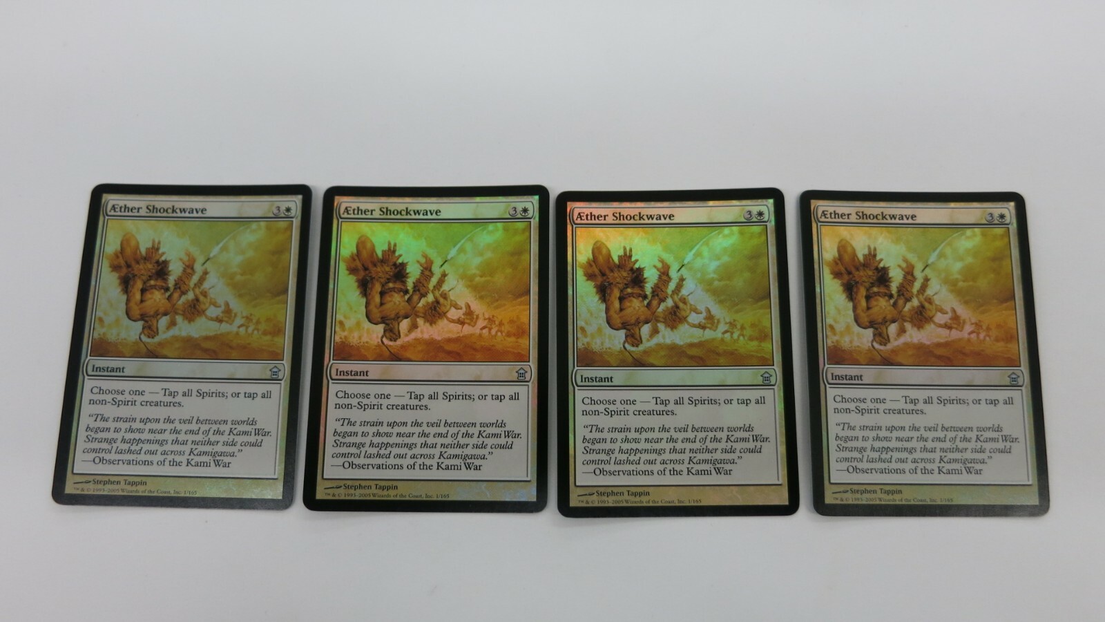 4x FOIL AETHER SHOCKWAVE INSTANT SAVIORS OF KAMIGAWA MTG MAGIC ...