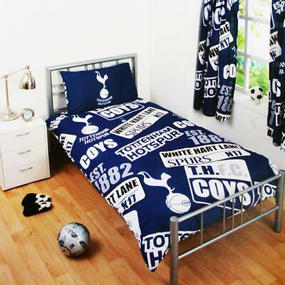 Tottenham Spurs 'Patch' Single Duvet Cover Bedding Set Reversible Quilt ...