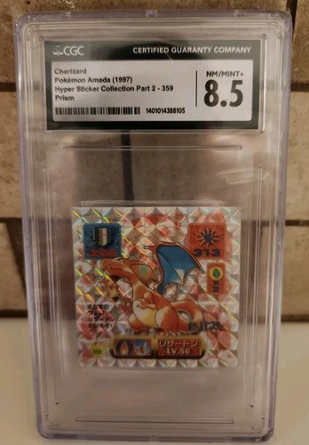 CGC 8.5 Charizard Pokemon Amada 1997 Hyper Sticker Collection Part 2 ...