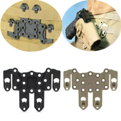 Tactical MOLLE Speed Clip Platform Ambidextrous Holster Rail Case Mount ...