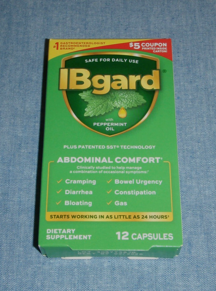 Dulcolax -8 Suppositories & IBgard -3 boxes x 12 Capsules = 36 total BB ...