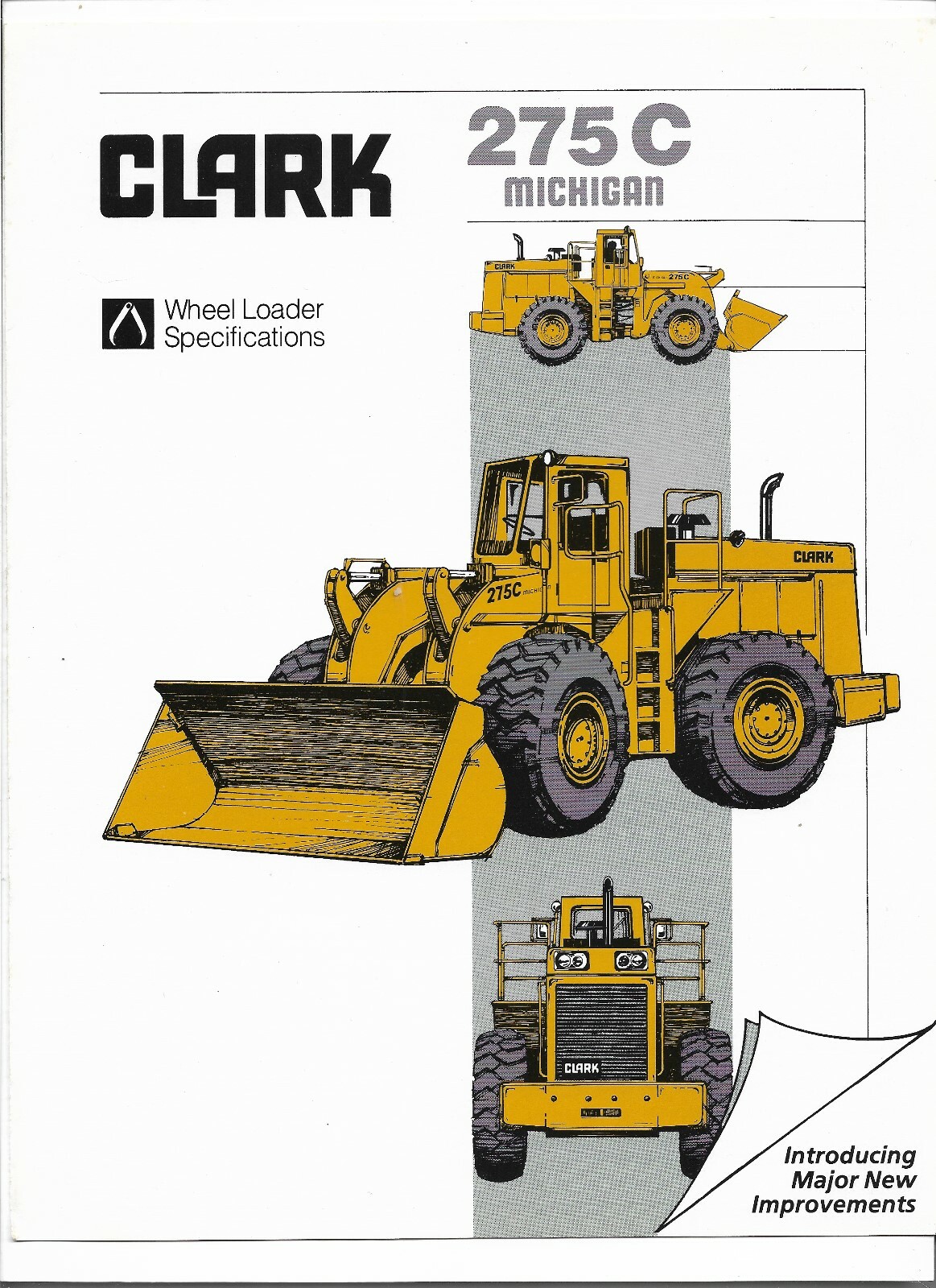 Original Clark Michigan 275C Wheel Loader Sales Brochure Form # WL275C ...