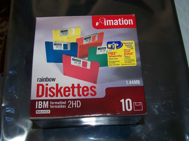 Imation IBM Rainbow Diskettes Vintage Factory 2hd 10 Count for sale ...