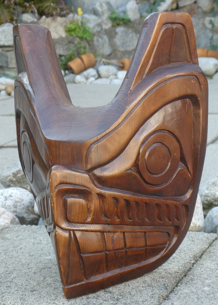 Vintage Northwest Coast Native Cedar Wolf Mask Canada Aboriginal | eBay