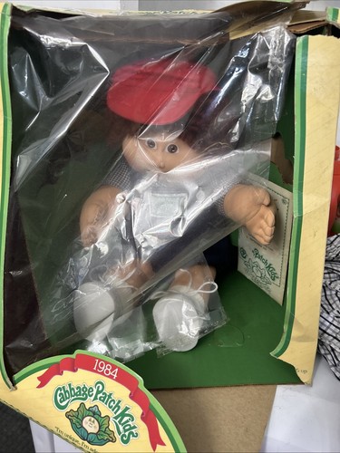 VTG 84 Coleco Cabbage Patch Kids BOY With Box , Diaper Brown Eyes | eBay
