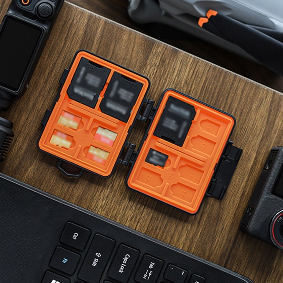 Memory Card Storage Box for SD TF SIM Cards with Hanging Hook and Lock ...