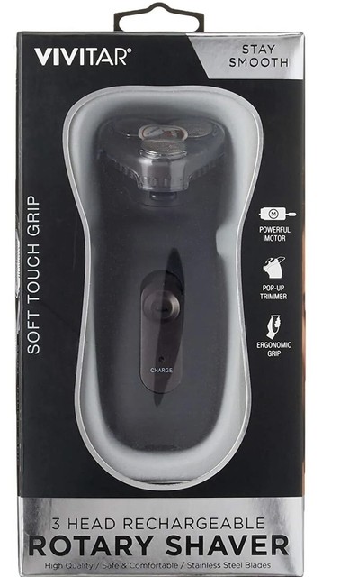 Vivitar 3 Head Rotary Rechargeable Cordless Shaver for sale online | eBay