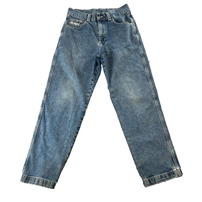 Vintage Kickers Jeans 29 30 Tapered High Waist 90s Mid Wash Blue Faded ...